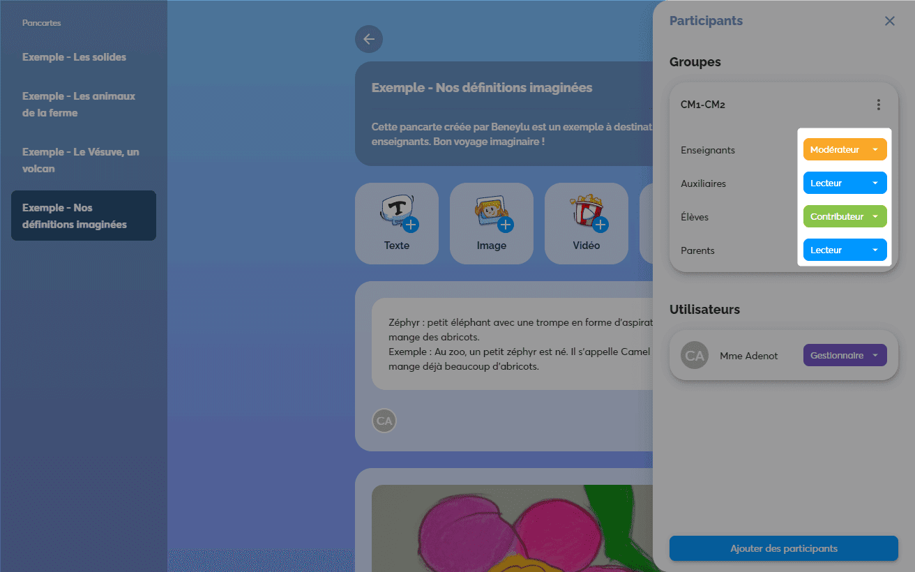 les pancartes font la roue dans votre classe Beneylu School - Beneylu