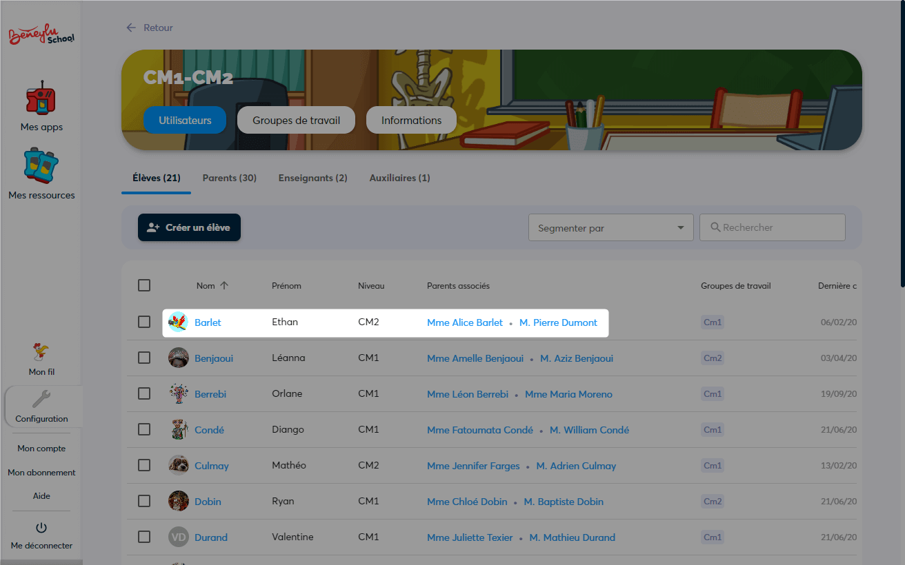 place aux nouveaux écrans d'administration de Beneylu School ! - Beneylu